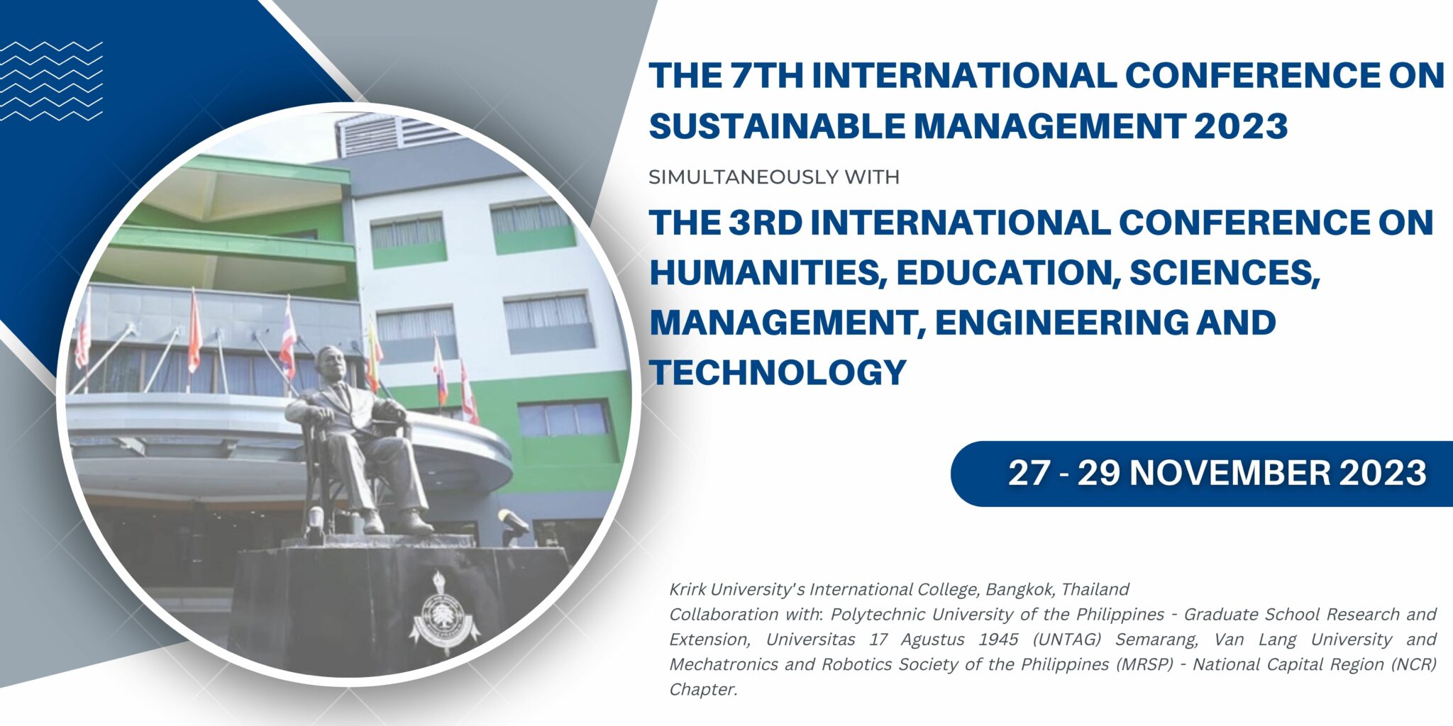 The 7th International Conference on Sustainable Management 2023 – Krirk ...